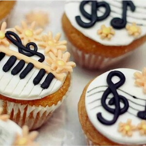 Music Notes Silicone Mould-cake Decoration/cupcake Topper-large Shiny ...