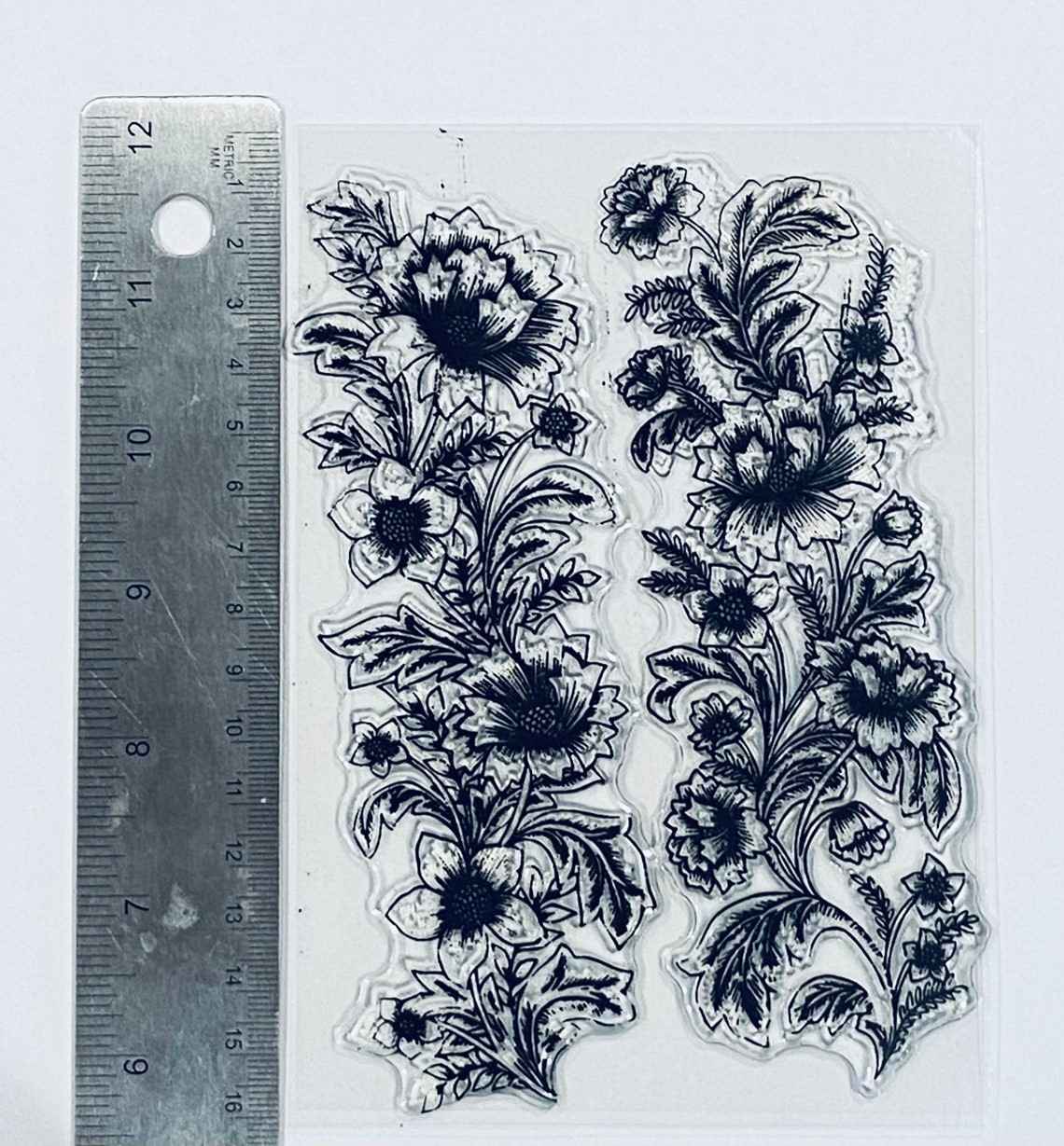 Flower Edging/border Clear Stamps-background/layering/card - Etsy UK