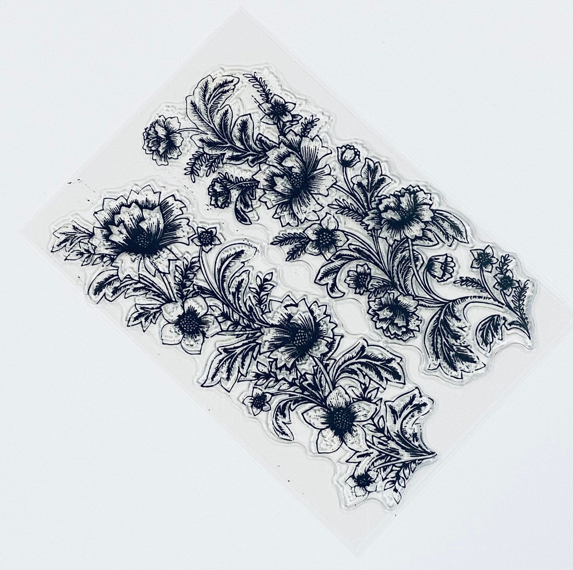 Flower Edging/border Clear Stamps-background/layering/card - Etsy UK