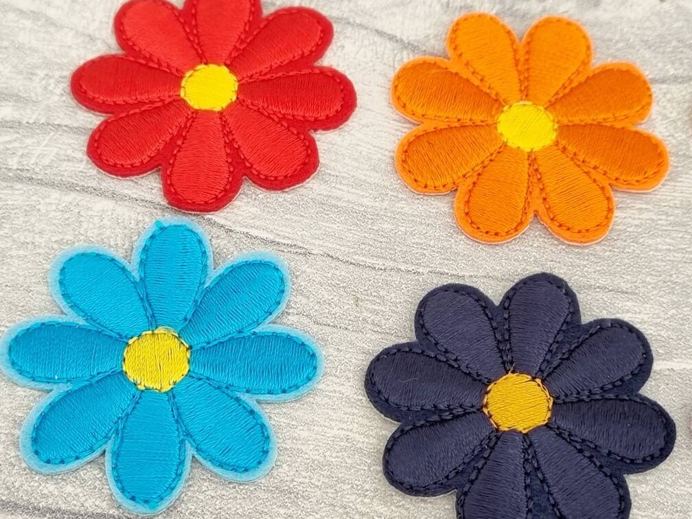 Flower Iron on Patch 2/5/10/20 45mm Flowers Sew on Patches - Etsy