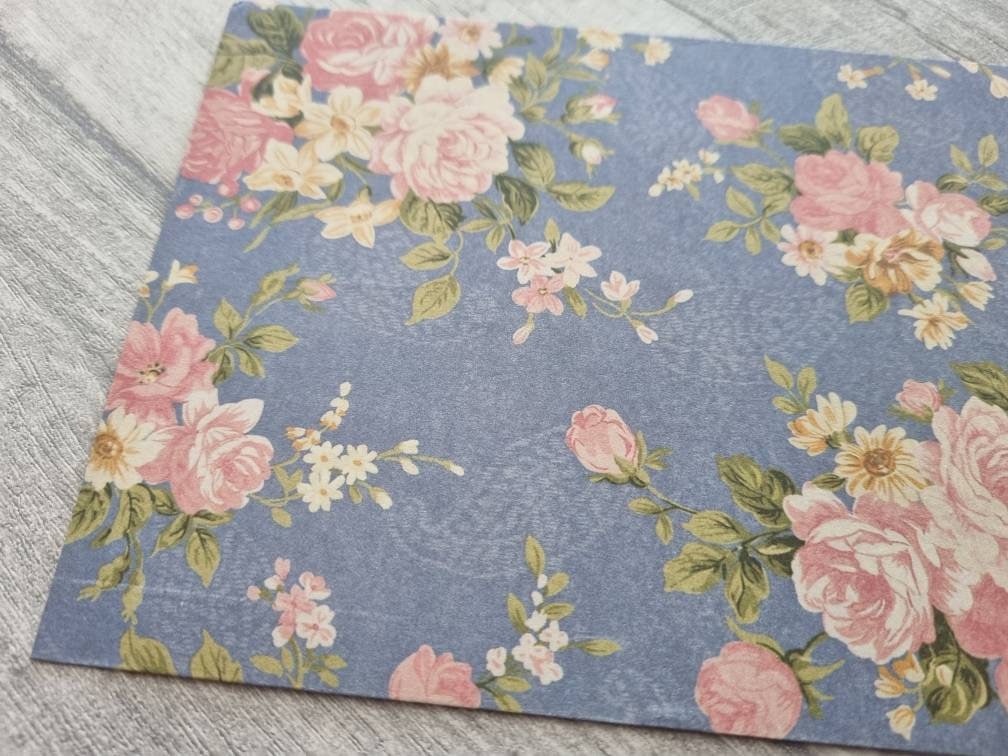 Floral patterned envelopes Set of 10 flower envelopes | Etsy