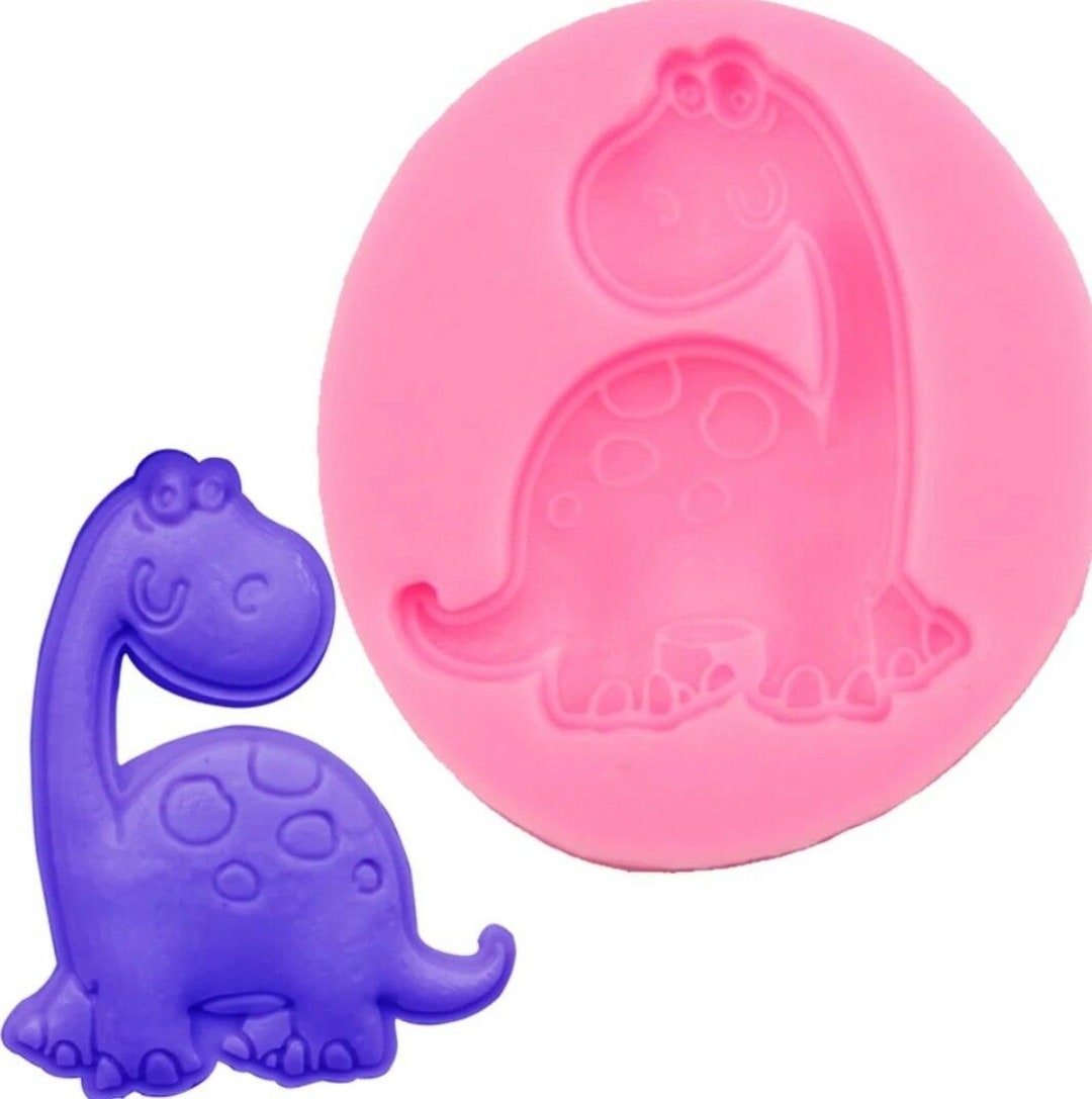 Dinosaur Silicone Mould, Childrens Cake Decoration, Dino Cupcake Topper ...