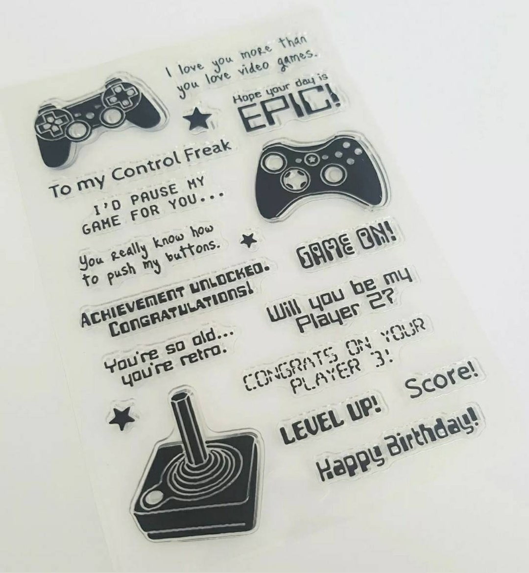 Video Gaming Clear Stamps Retro Game Controller Stamp - Etsy