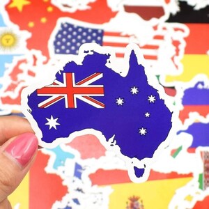World Countries Stickers, 50 Travel/national Flag Large Vinyl ...