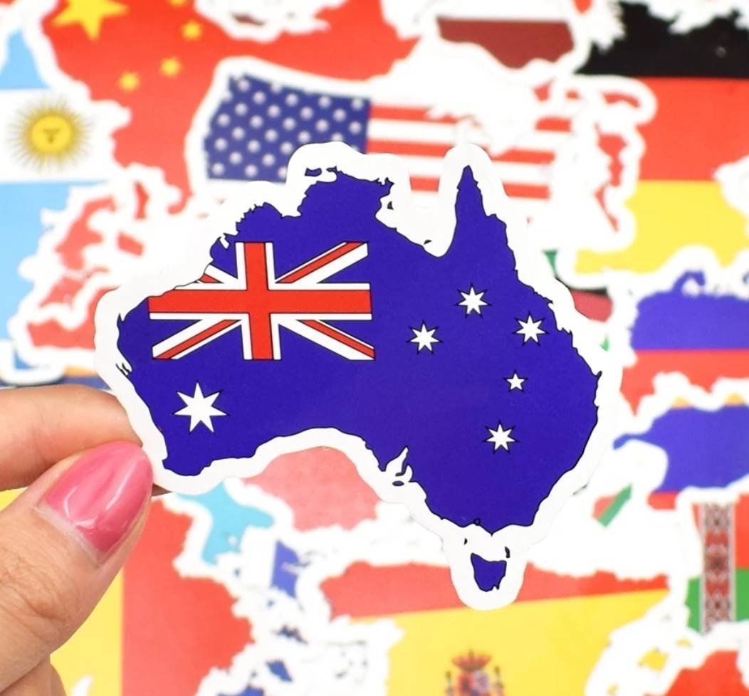 World Countries Stickers 50 Travel/national Flag Large Vinyl - Etsy UK