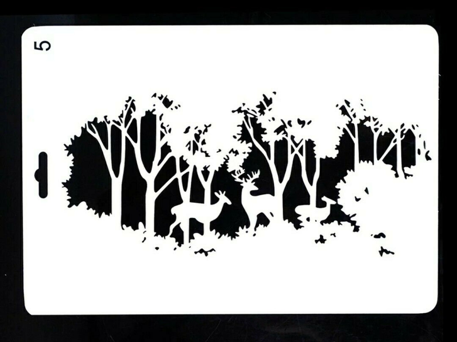 Deer Woodland Scene Stencil-layering/background/reusable - Etsy UK