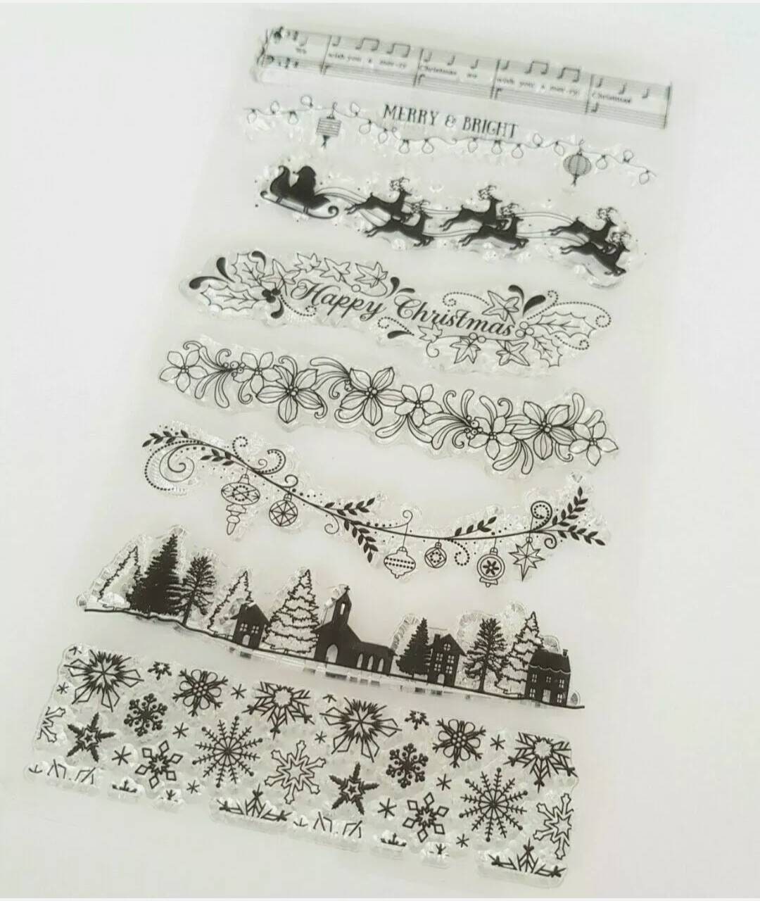 Christmas Borders Clear Stamps-xmas Edges Transparent Stamp-card Making ...