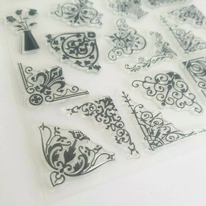 Corner/edges Clear Stamps-decorative Corners/borders-transparent Stamp ...