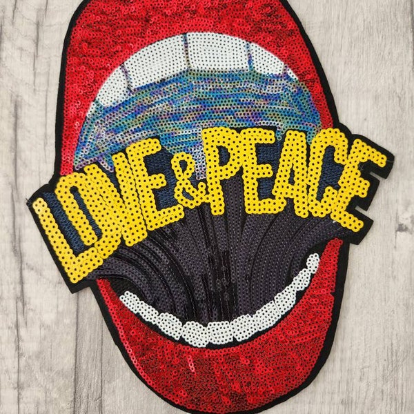 Sequin Love Patches - Etsy