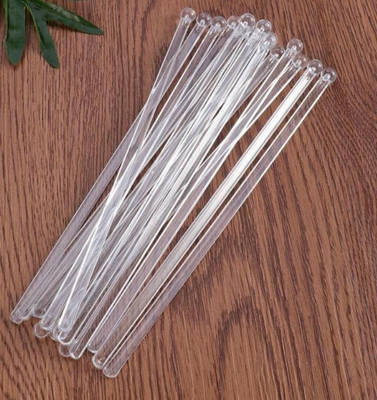 30 Resin Stirrers Cake Topper Flat Sticks Clear Transparent | Etsy