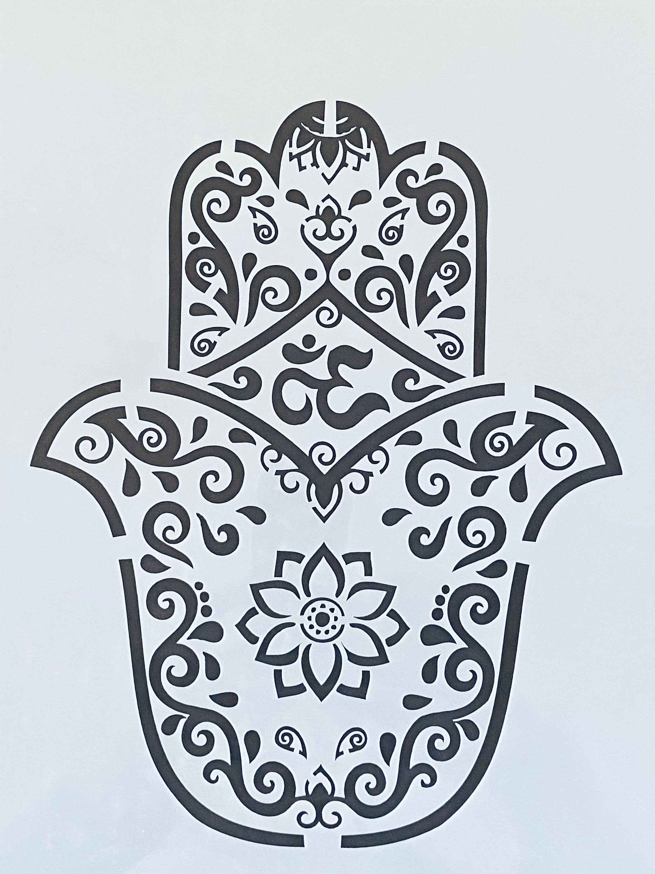 Hamsa Hand Template