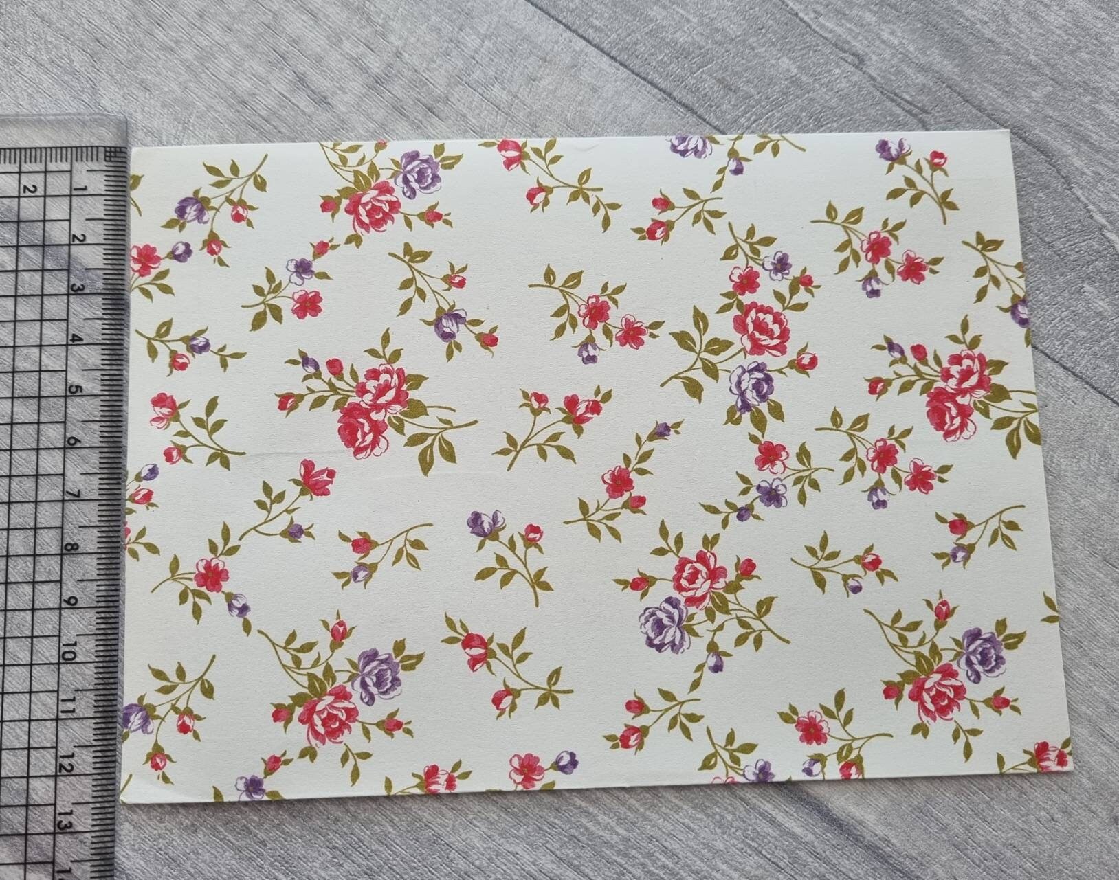 Floral Patterned Envelopes Set of 10 Rose Flower Envelopes | Etsy