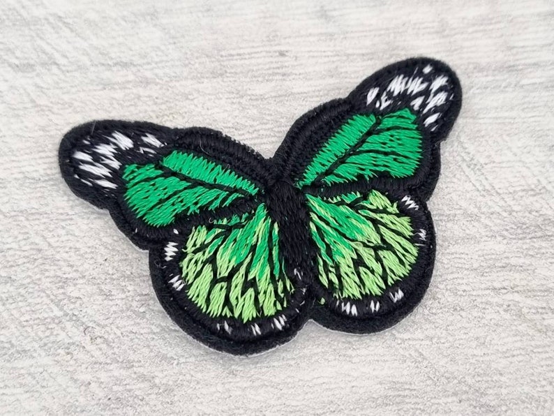3/5 Butterfly Patch Set Sew on Green Butterflies Patches - Etsy