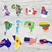 World Countries Stickers, 50 Travel/national Flag Large Vinyl ...