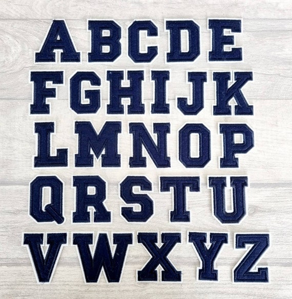 Navy Lettering