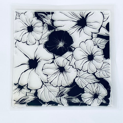 Flower Background Clear Stamp-large Transparent Silicone - Etsy UK