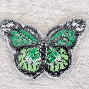 3/5 Butterfly Patch Set, Sew on Green Butterflies Patches, Iron on ...