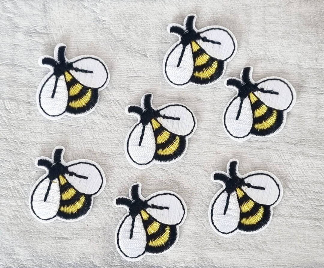 Bee Iron on Patch Set, 5/10 Clothes Patches, Sew on Small Bumble Bees ...