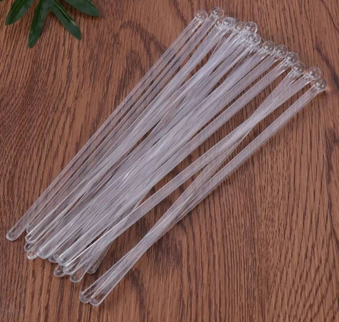 30 Resin Stirrers Cake Topper Flat Sticks Clear Transparent | Etsy