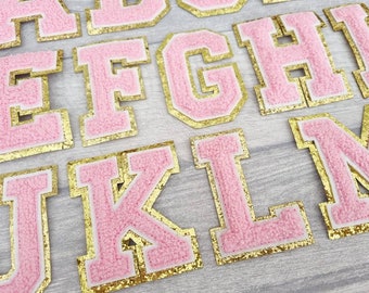 Pink Letterman Patch - Etsy