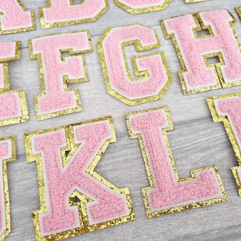 Pink Letter Patches - Etsy