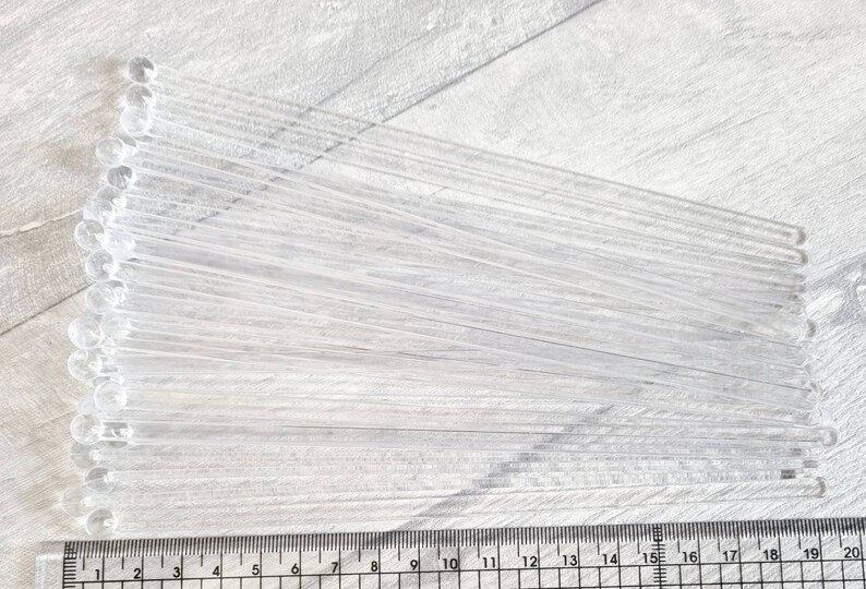 30 Resin Stirrers Cake Topper Flat Sticks Clear Transparent - Etsy UK