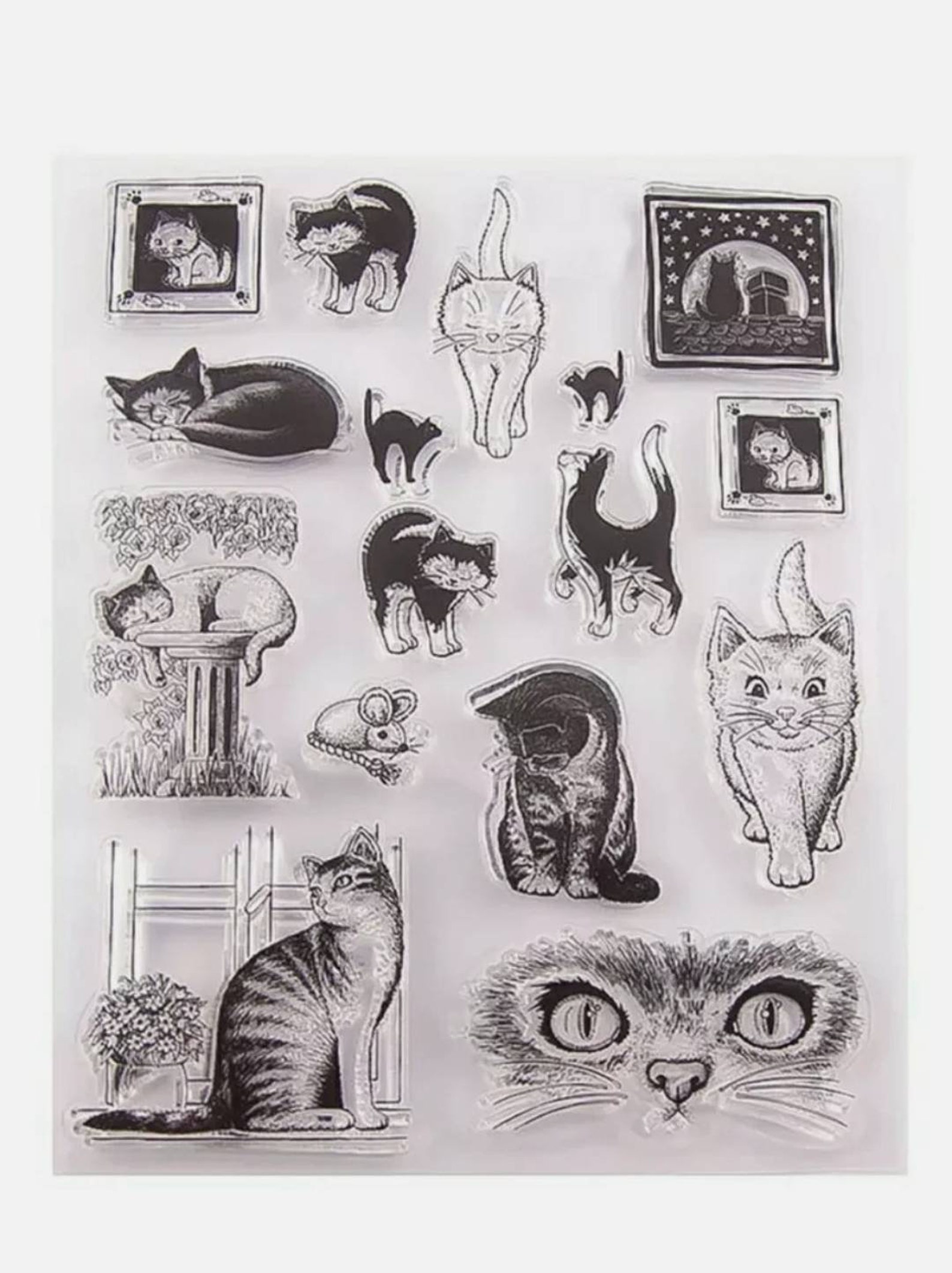 Cats Kittens Clear Stamps Cat Stamp DIY Card Making Stamping - Etsy UK