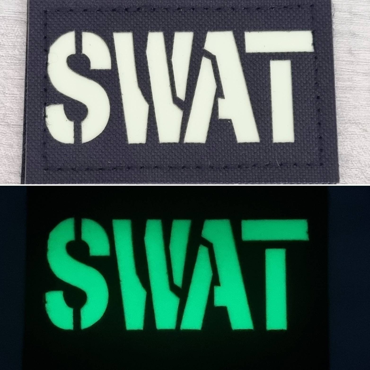 SWAT Patch Glow in the Dark Sew on Tactical Patches Hook - Etsy