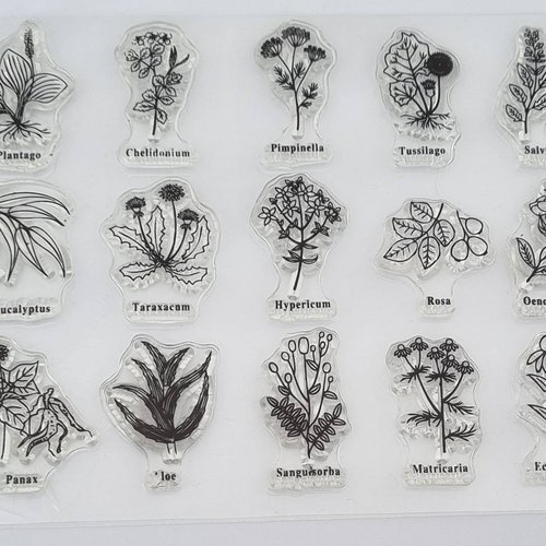 Nature Clear Stamps Flowers/butterfly Stamp Card Making | Etsy