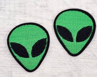 Alien Head Patches - Etsy