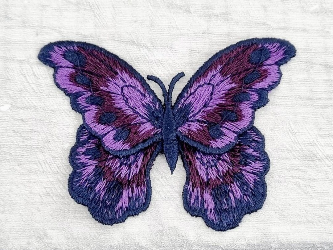 Butterfly Embroidered Patch, Sew on Double Layered Butterflies Patches ...