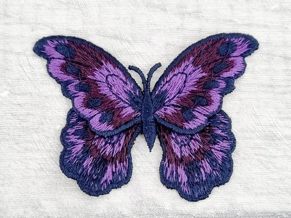 Butterfly Embroidered Patch Sew on Double Layered Butterflies - Etsy