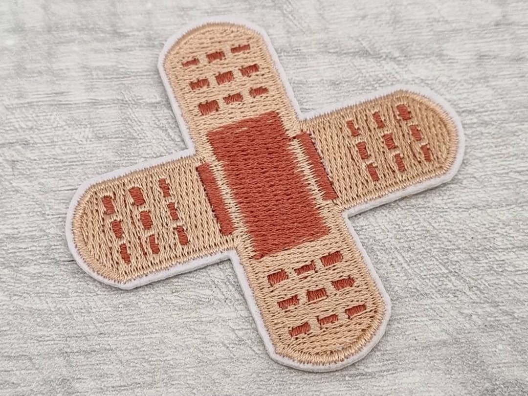 Plaster Iron on Patch, Band Aid Plasters Sew on Patches, Embroidered ...