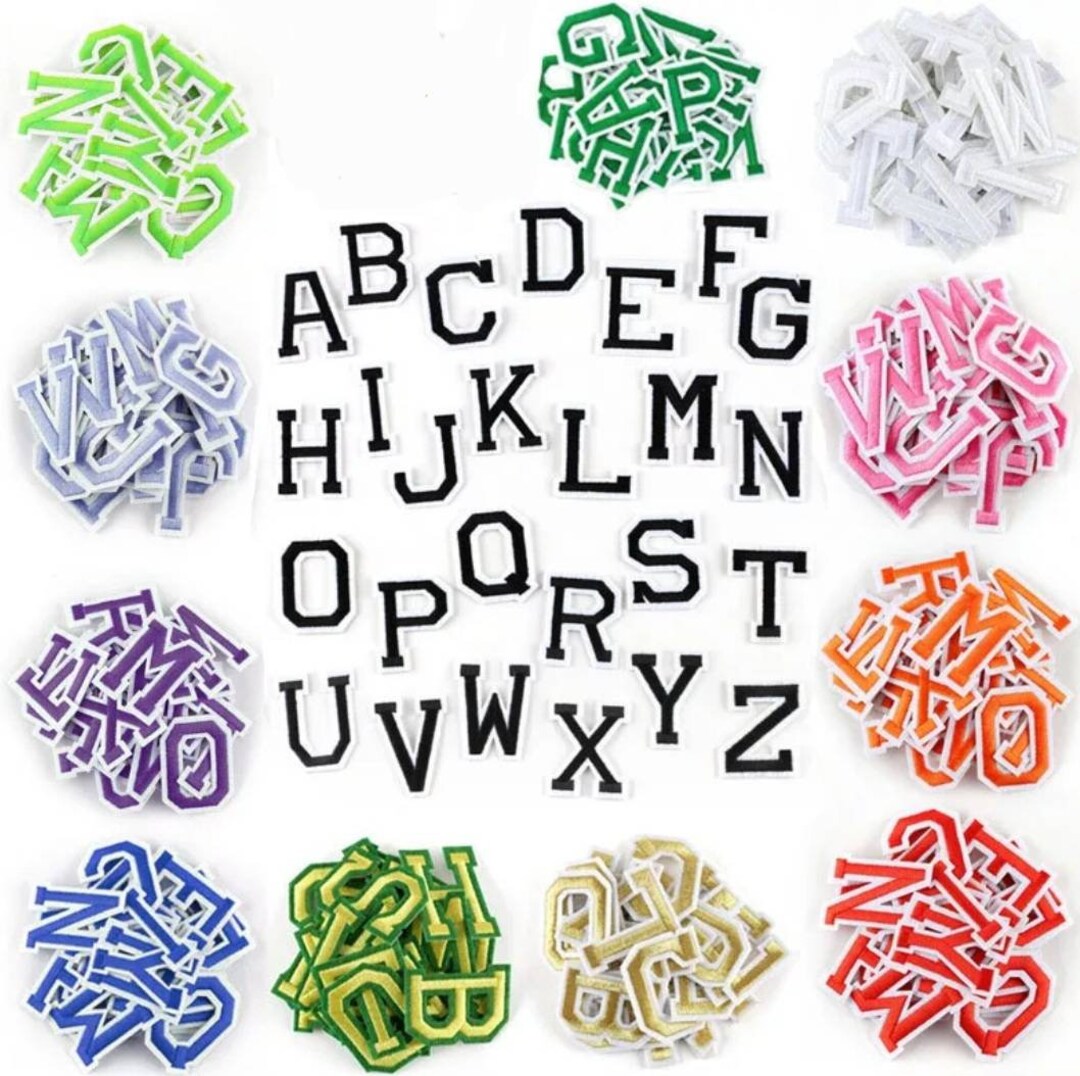 Letter Patches, Iron on Letters, Alphabet Patch, Sew on Varsity Patches ...