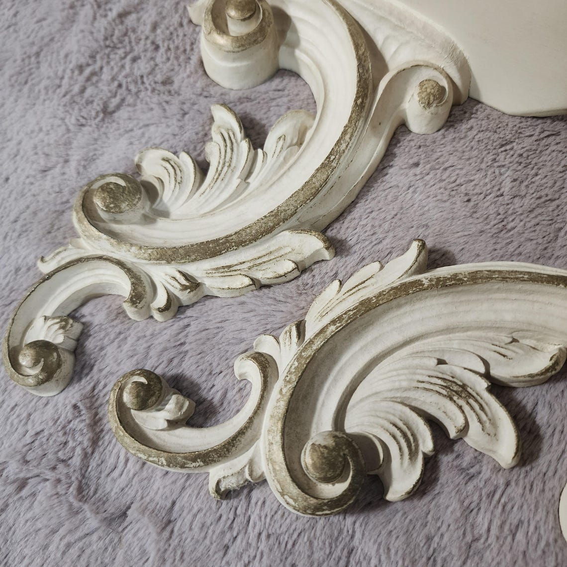 Vintage Pair of Syroco Wall Shelves, Ornate Victorian Style Sconces ...