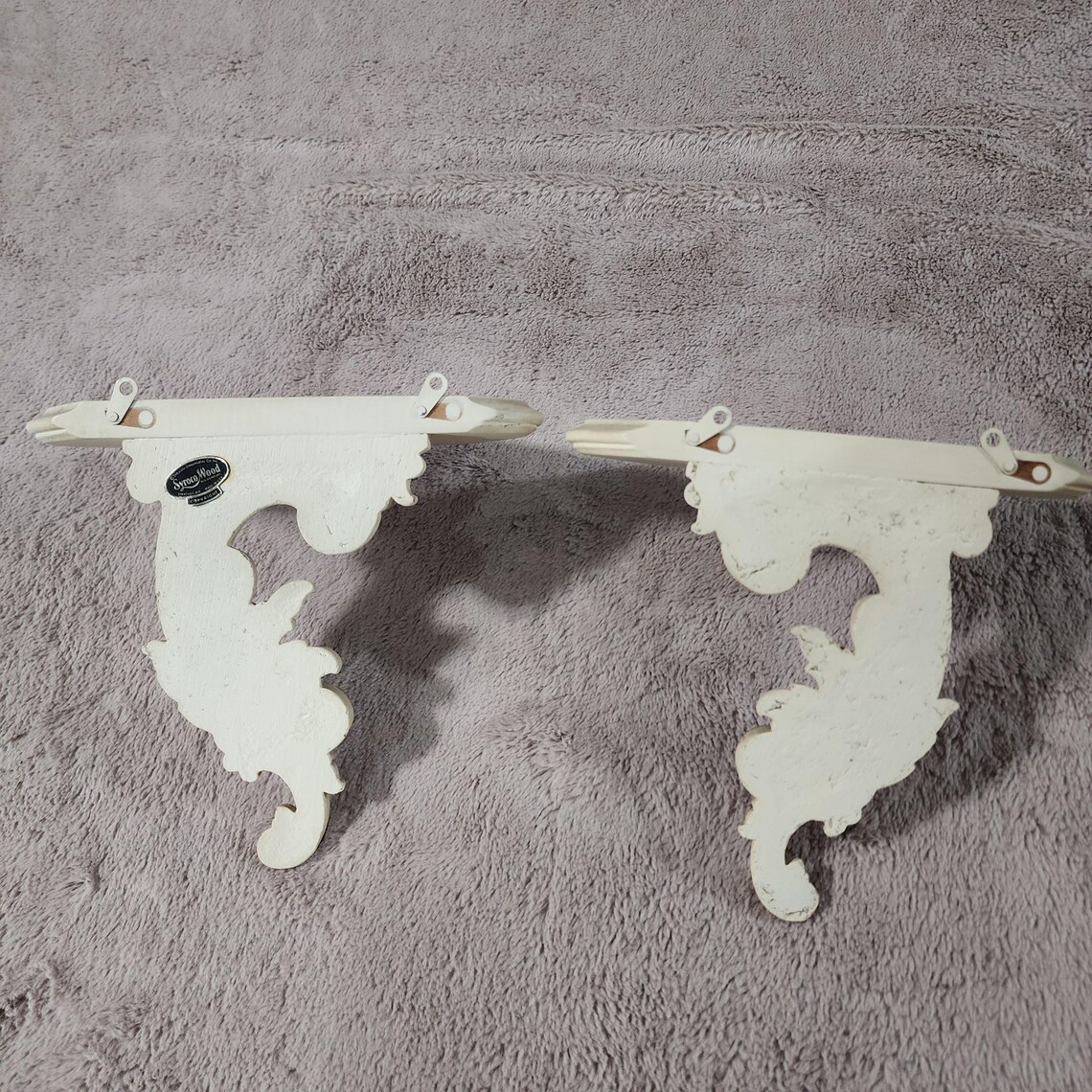 Vintage Pair of Syroco Wall Shelves, Ornate Victorian Style Sconces ...