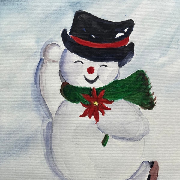 Snowman Painting - Etsy