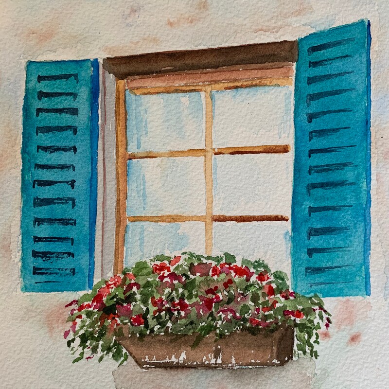 Painted Window Art - Etsy