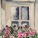 Watercolor Art of Window With Flowers, Watercolor Window Box With ...
