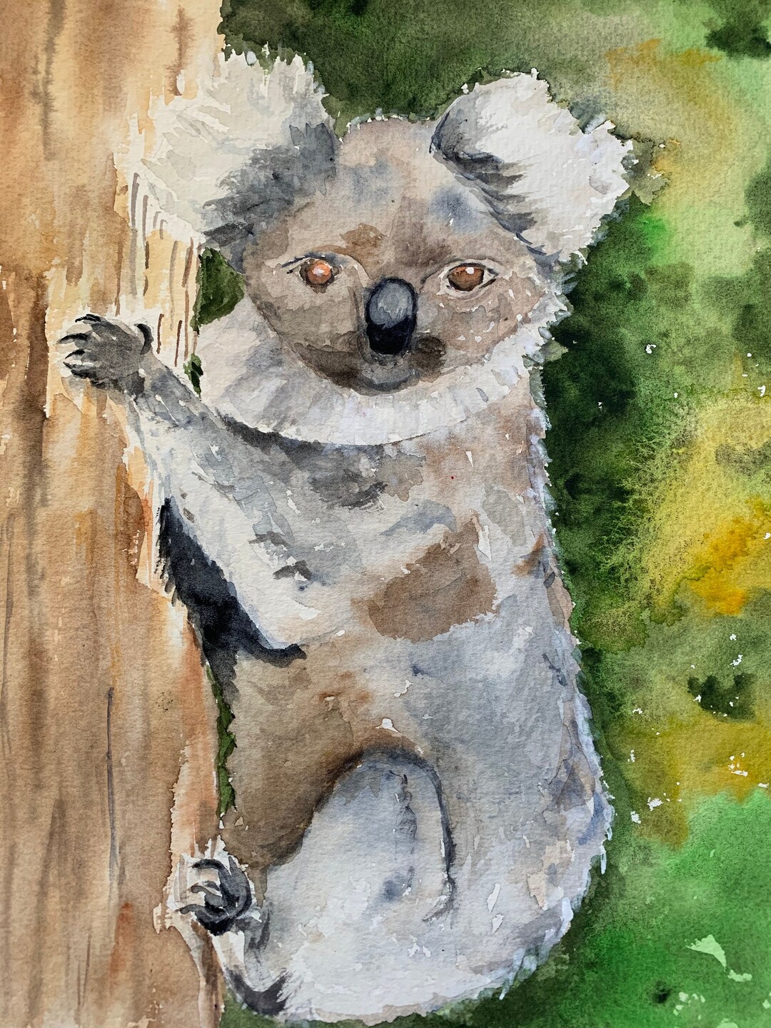 Koala Watercolor Wall Art, Watercolor Koala Portrait, Kid's Room Koala ...