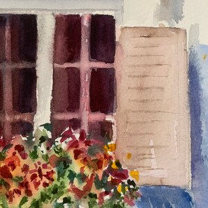 Window Box Wall Art, Watercolor Window With Flowers - Etsy