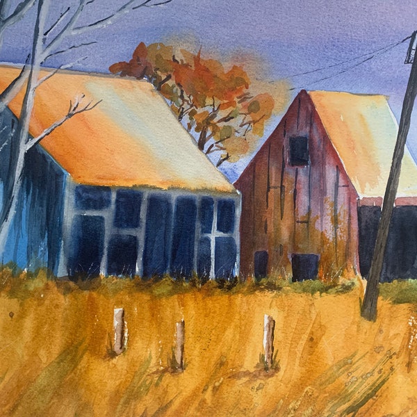 Barn Watercolor Paintings - Etsy
