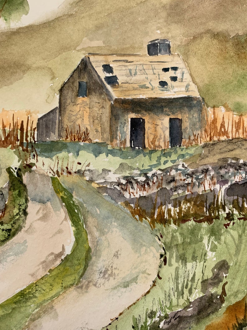 Irish Landscape Art, Landscape Wall Watercolor Art, Irish Scenery ...