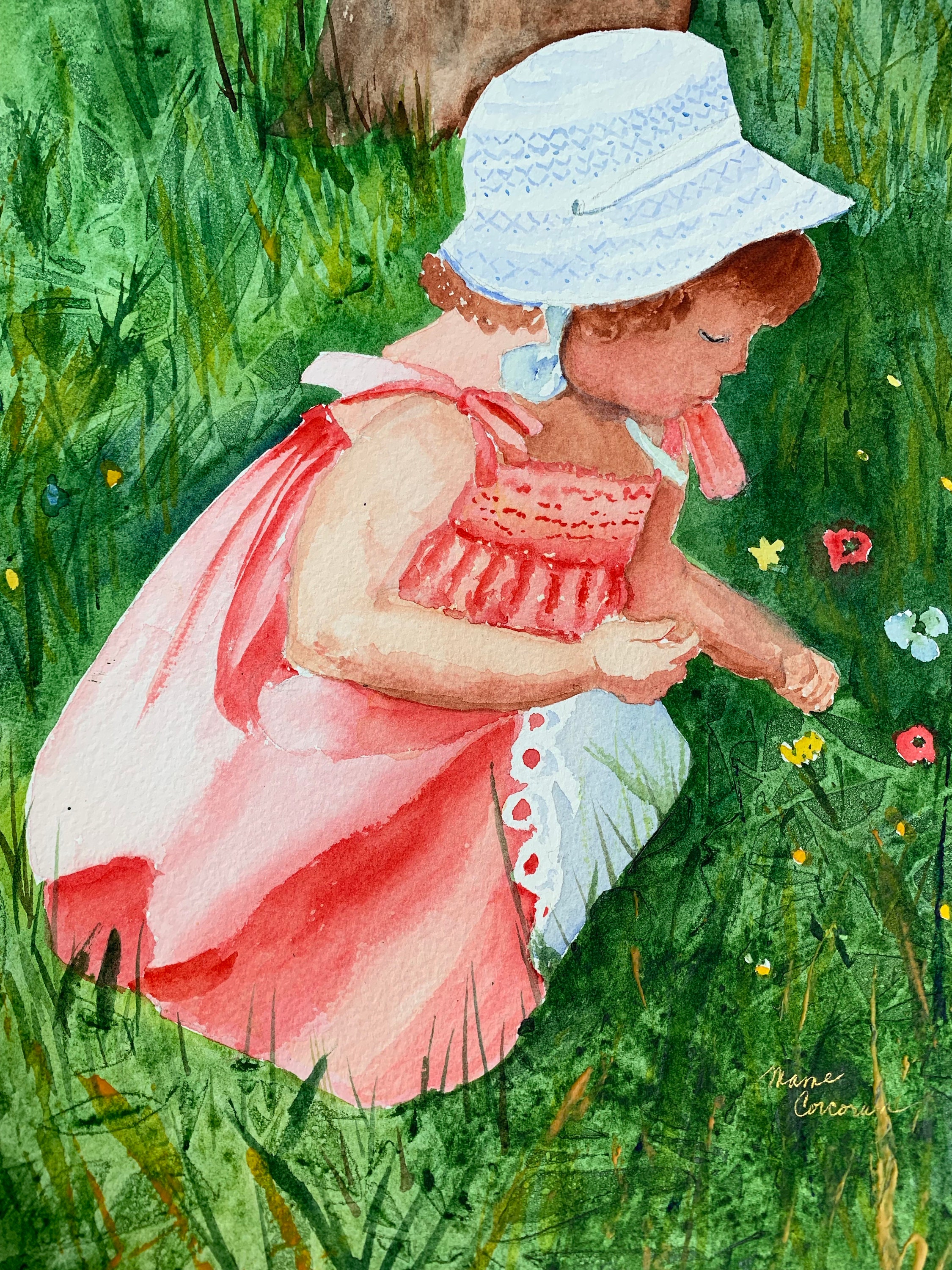 ORIGINAL CHILD WATERCOLOR Portrait Toddler Girl Watercolor - Etsy Ireland