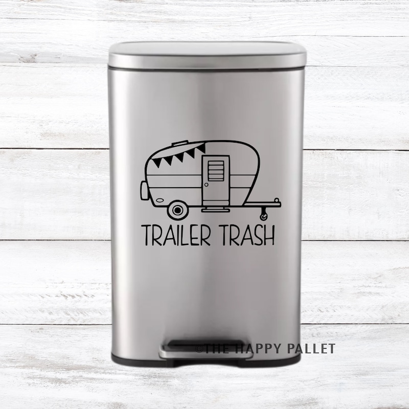 Trash Can Decal - Etsy