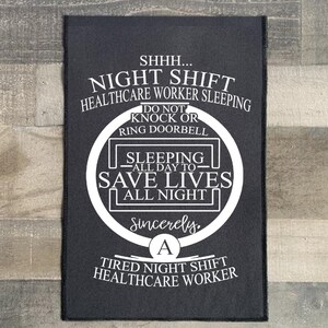 Night Shift Garden Flag Health Care Worker Nurse No Soliciting Do No ...