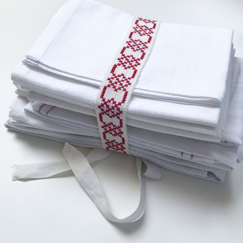 1 Yard Aida Band Ribbon 1.75 Width Cross Stitch White Cotton Blue Edge ...