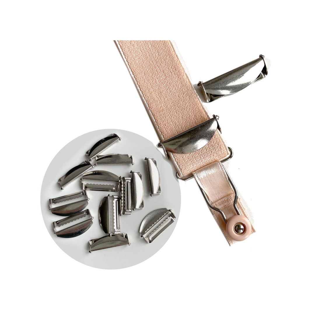 1 Dozen (12 Pcs) Garter Belt Buckles Suspender Adjusters Girdle Corset ...