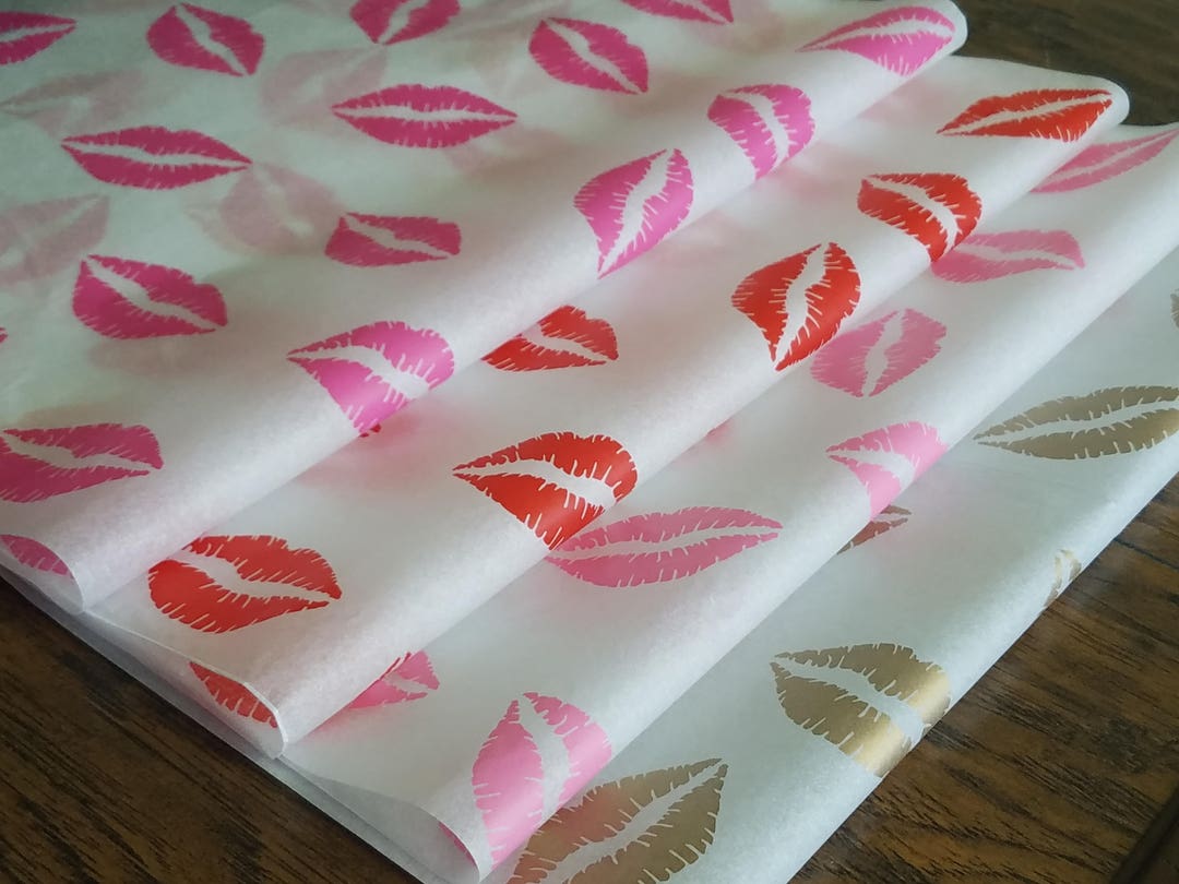 Lips Print Tissue Paper Sheets, Gift Wrapping Supplies - Etsy
