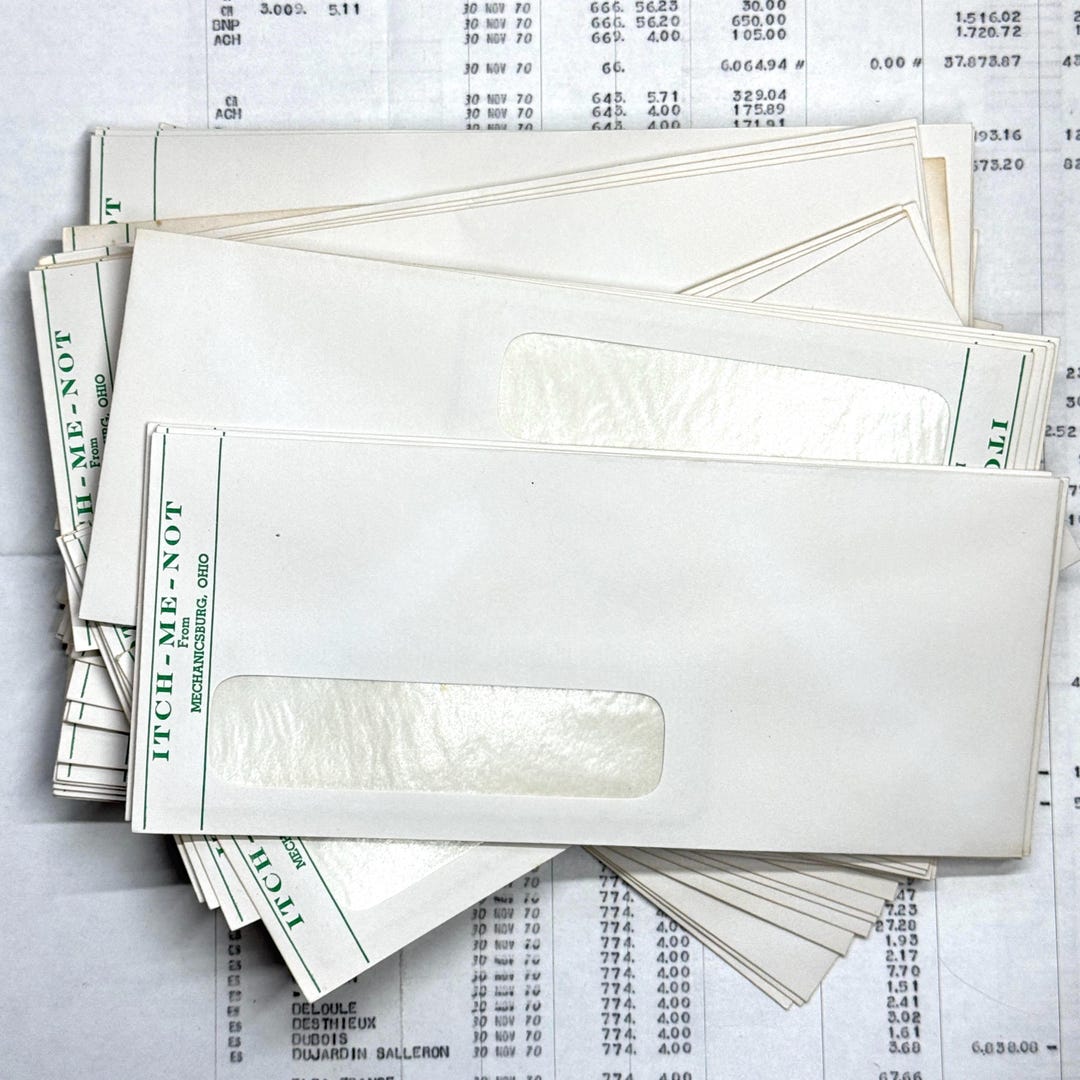 Vintage Large Window Envelopes - Etsy